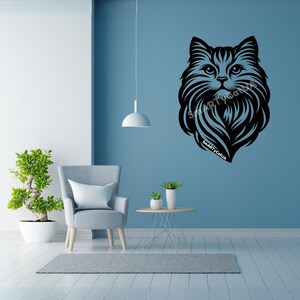 Chat SVG | PNG | Fichier de découpe DXF | chat noir | vecteur de chat ...
