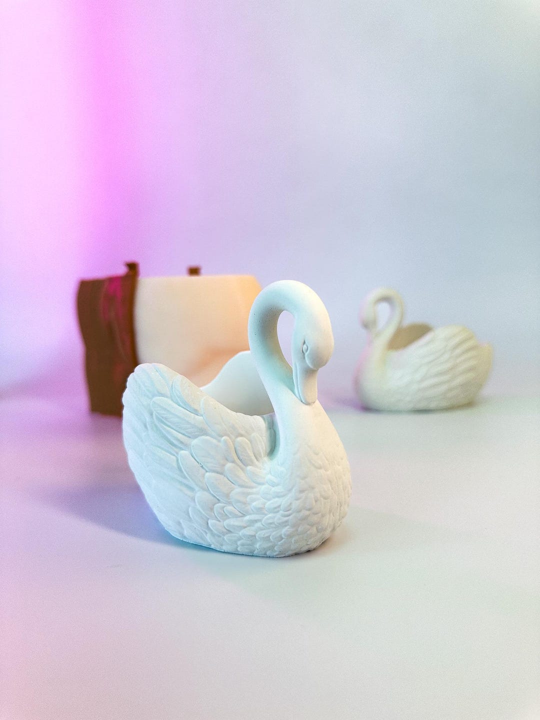 Swan Silicone Mold Jar, Silicone Mold for Jesmonite, Mold for Concrete ...