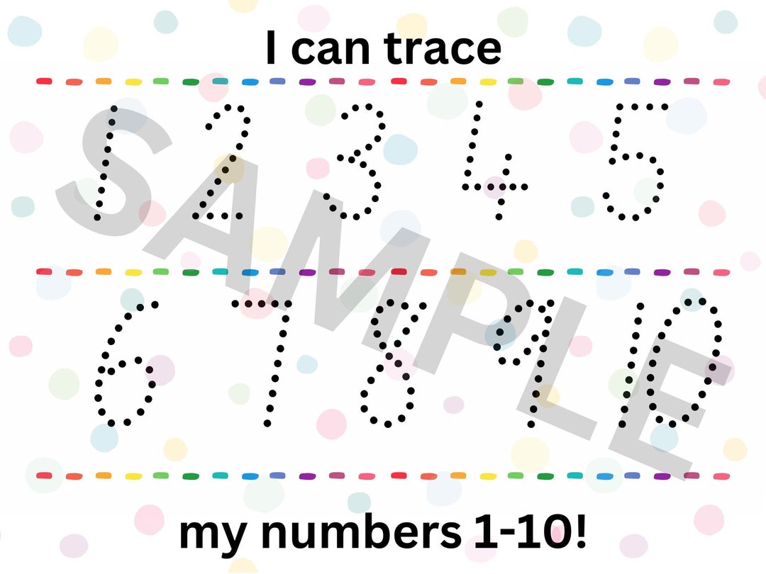 I Can Trace My Number 1-20 Digital Download Dry Erase Montessori ...