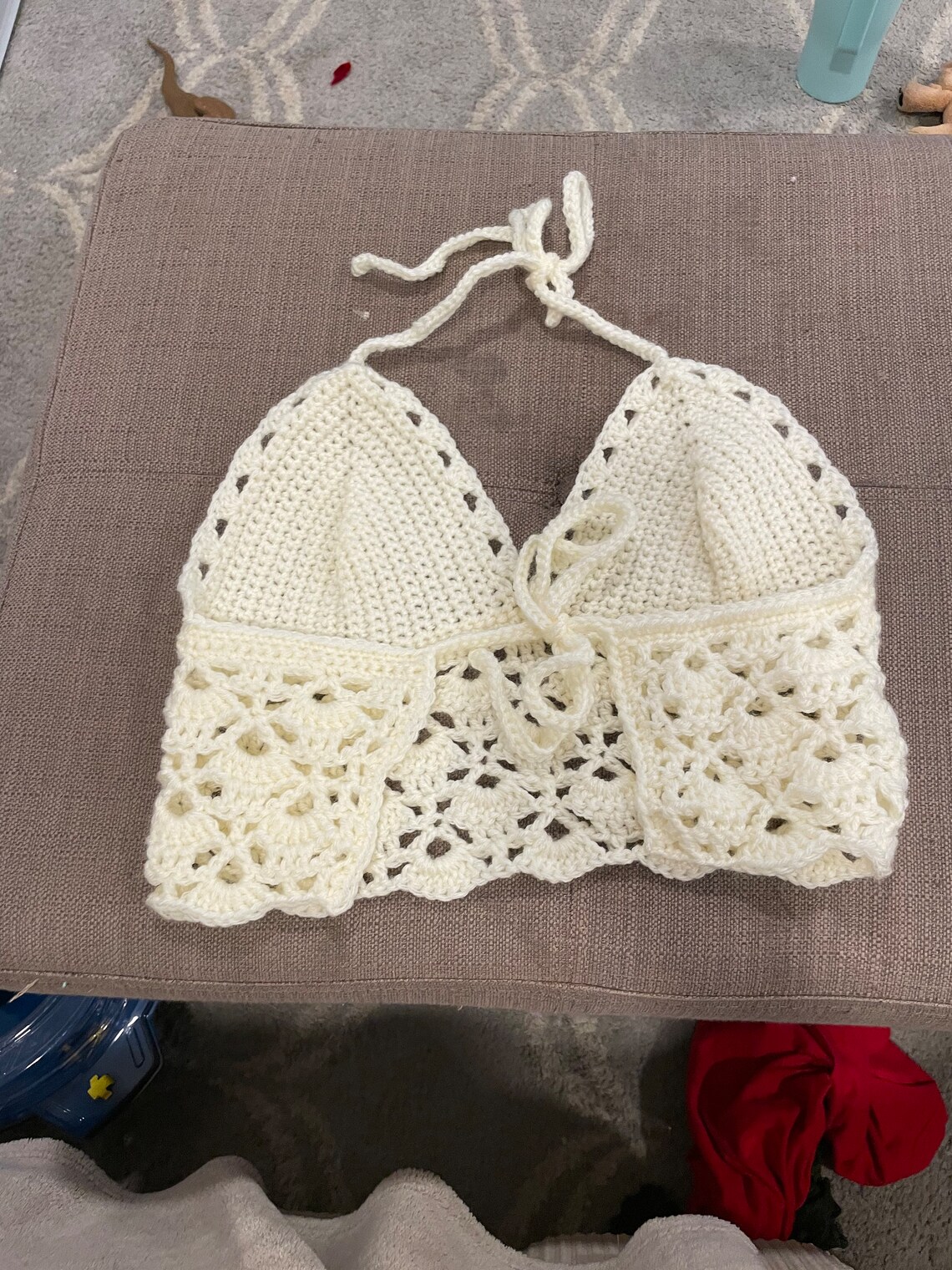 White Shell Crop Top - Etsy