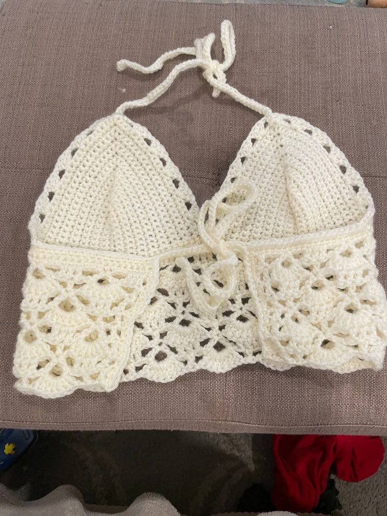 White Shell Crop Top - Etsy