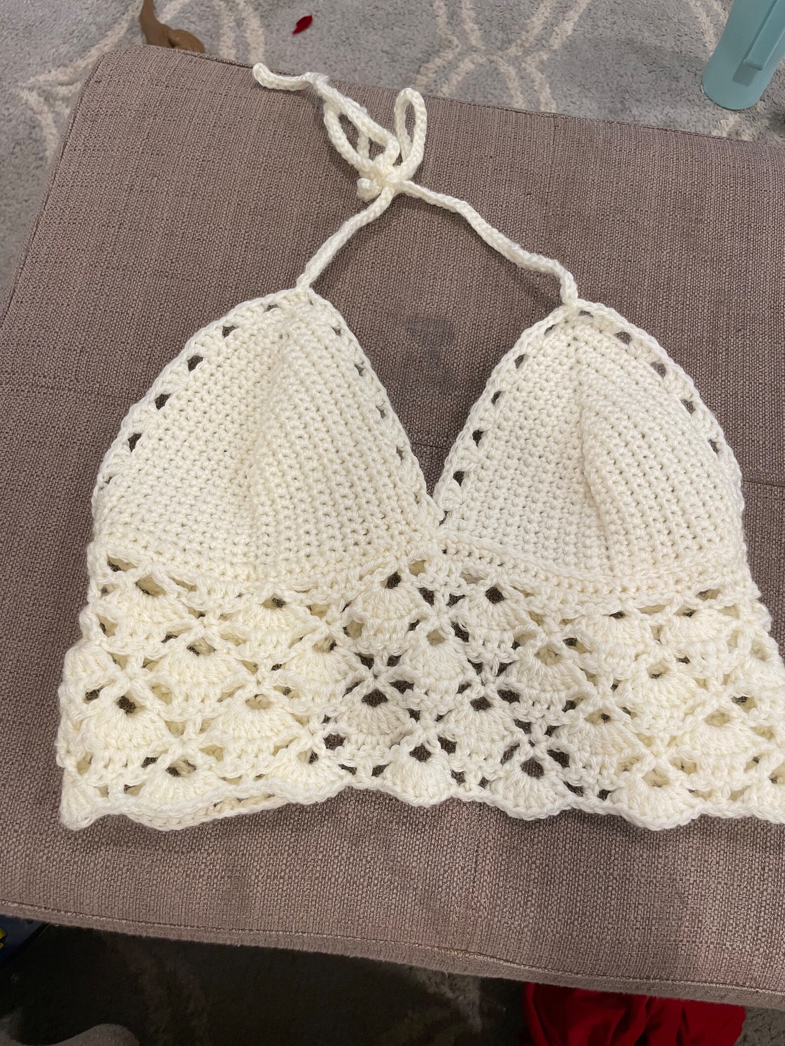 White Shell Crop Top - Etsy