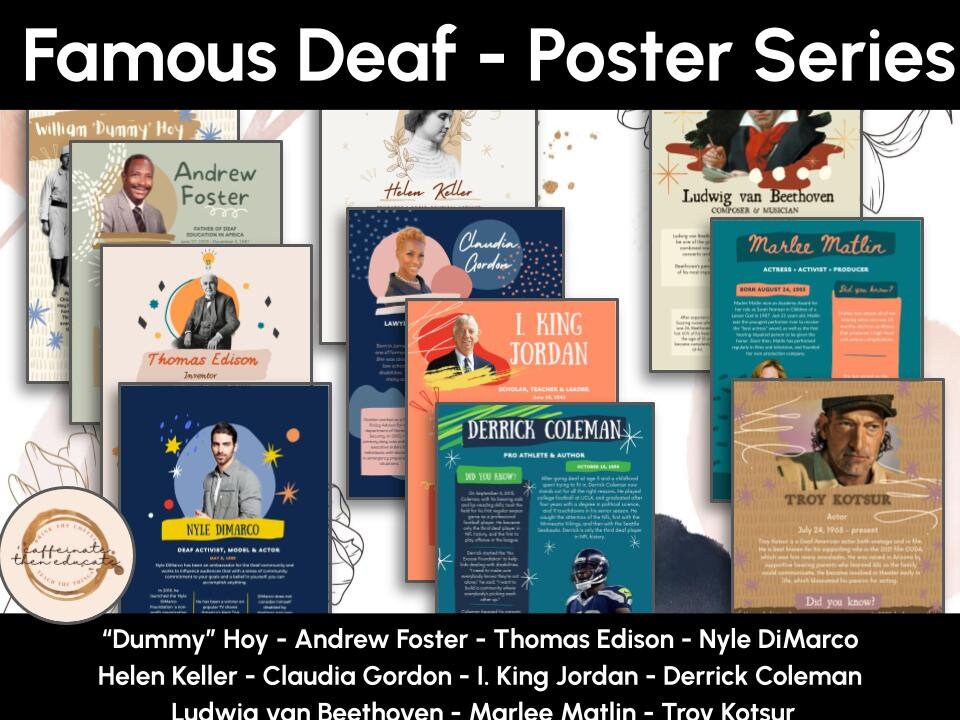 11 Famous & Influential Deaf Poster Series With Information - Etsy
