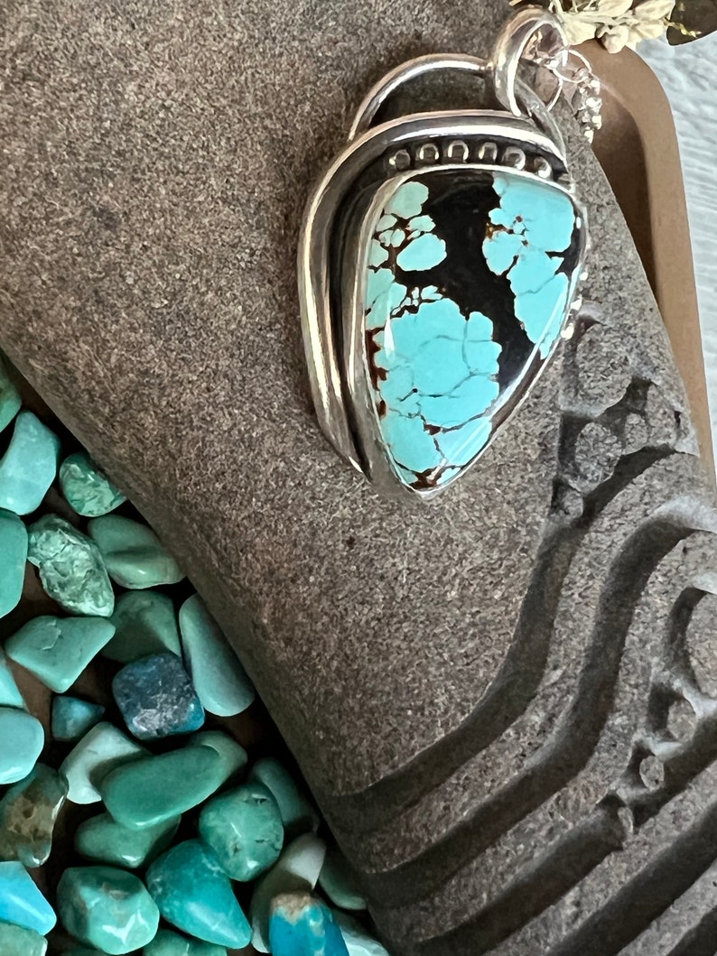 Qingu Turquoise Pendant, Blue Turquoise Pendant, Blue Hubei Turquoise ...
