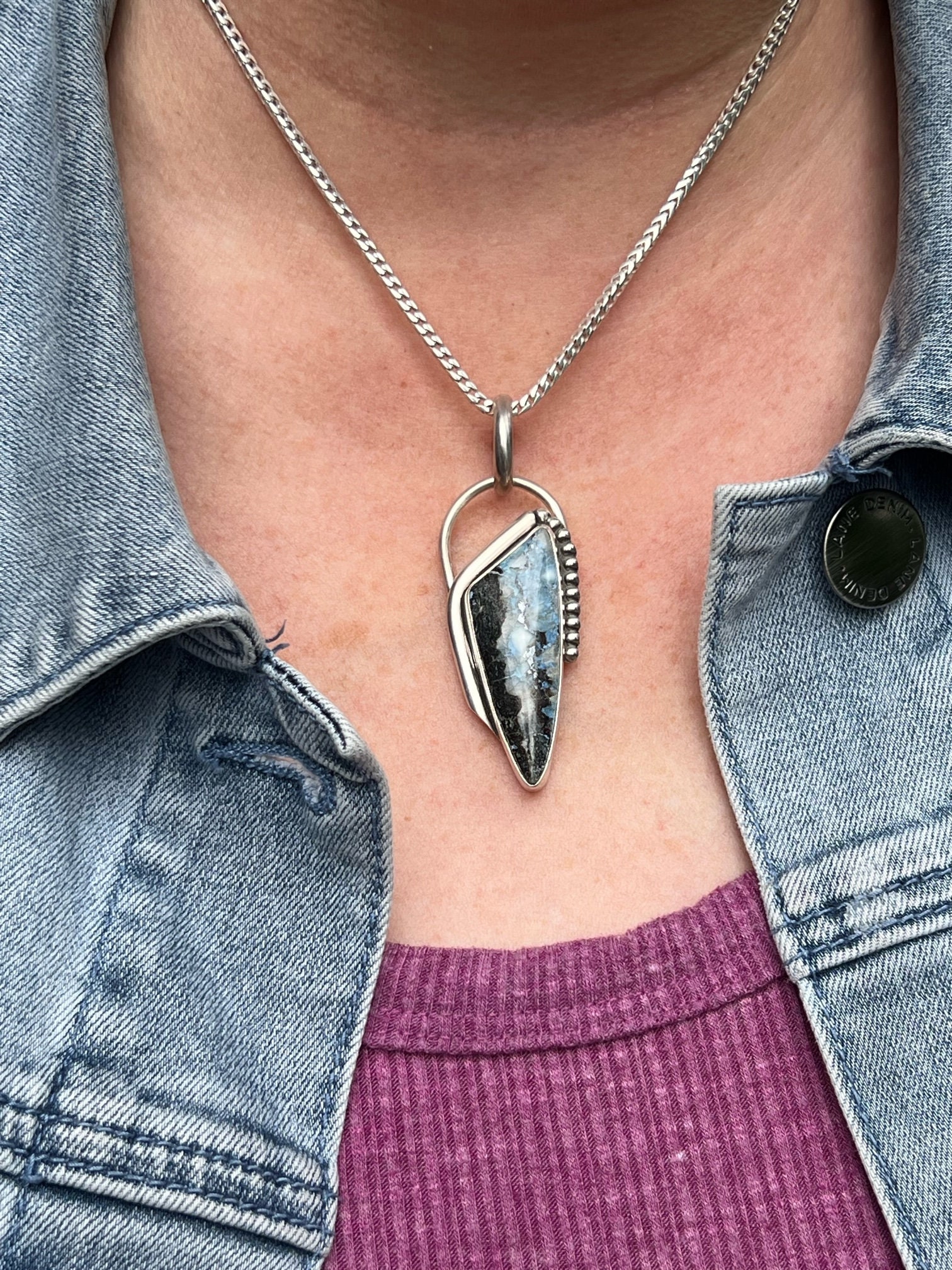 Snow Mountain Lavender Turquoise Pendant, Snow Mountain Turquoise ...