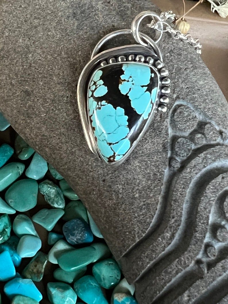 Qingu Turquoise Pendant, Blue Turquoise Pendant, Blue Hubei Turquoise ...