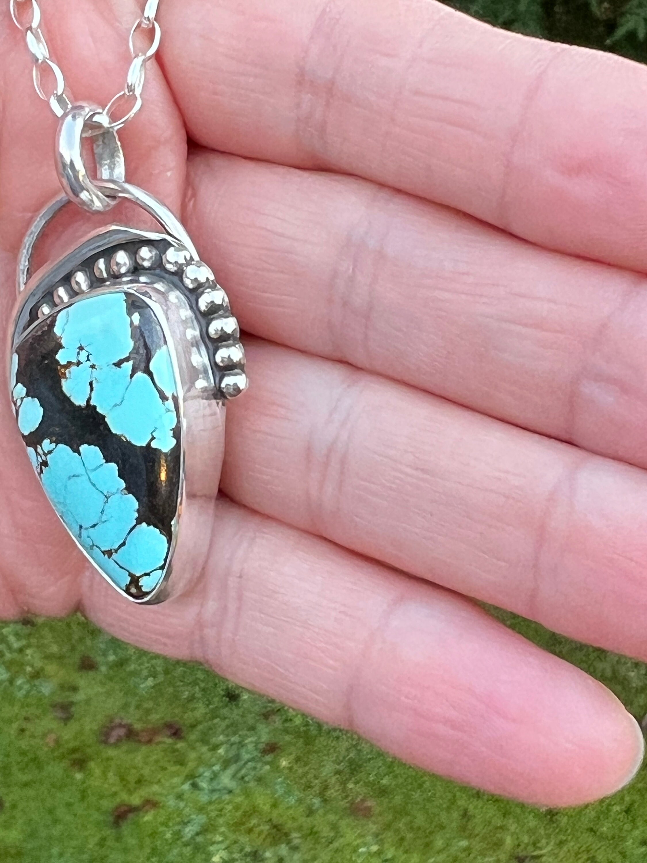 Qingu Turquoise Pendant, Blue Turquoise Pendant, Blue Hubei Turquoise ...