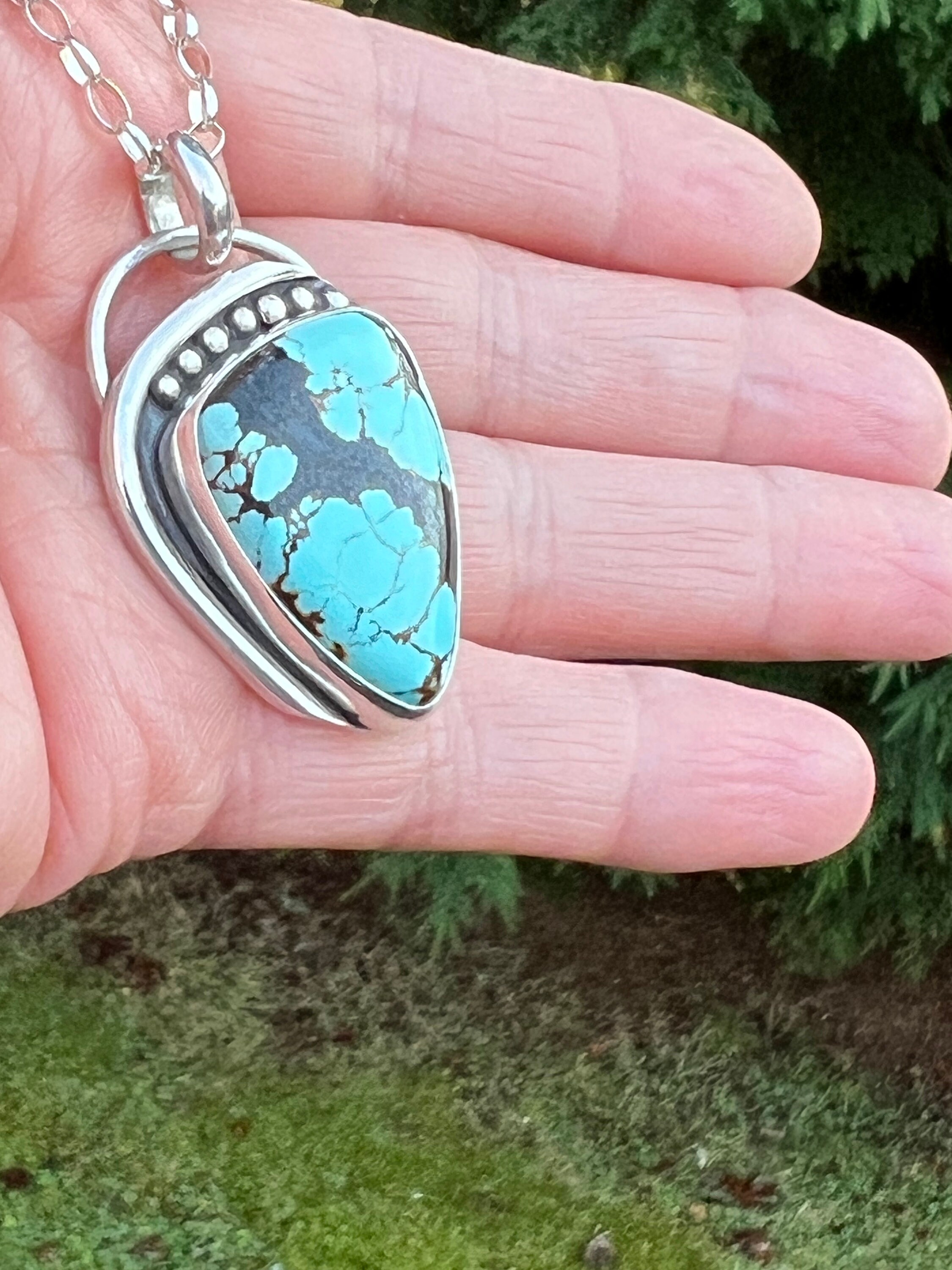 Qingu Turquoise Pendant, Blue Turquoise Pendant, Blue Hubei Turquoise ...