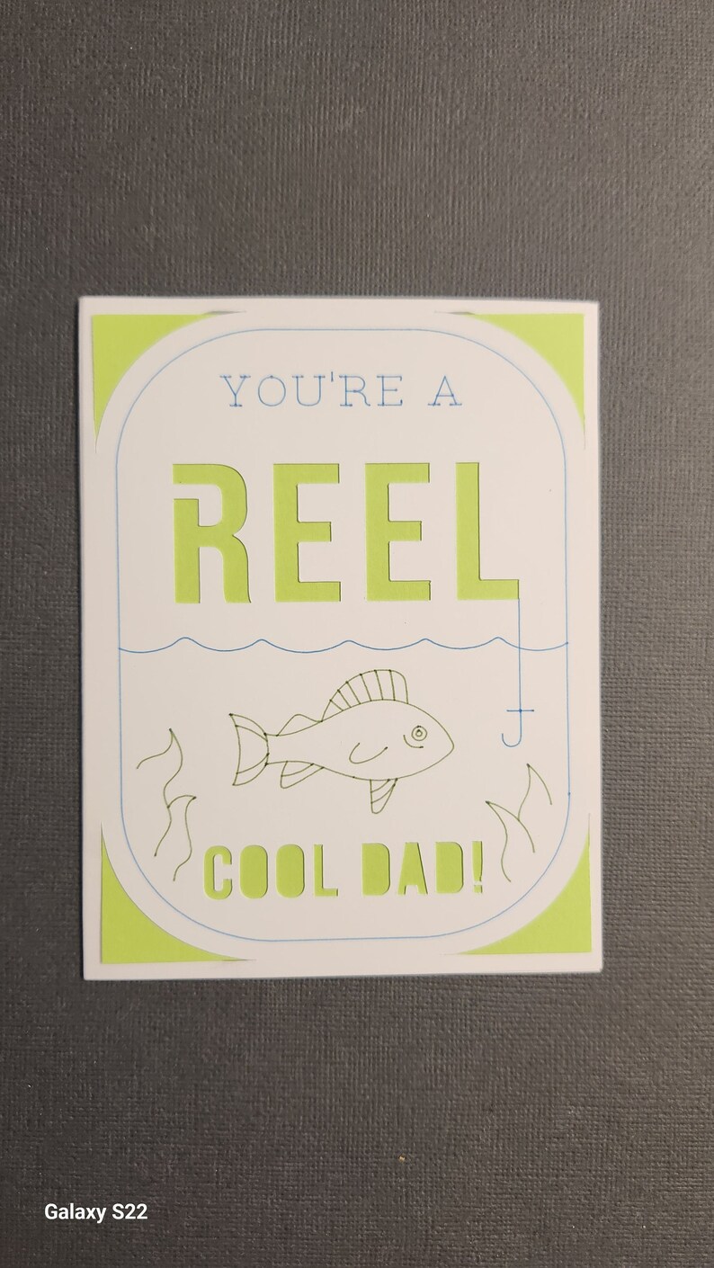 Cricut Insert Father's Day Card, Fishing, You're a Reel Cool Dad ...