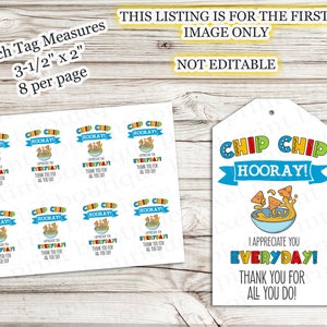 INSTANT DOWNLOAD Chip Chip Hooray I Appreciate You Every Day Thank You ...
