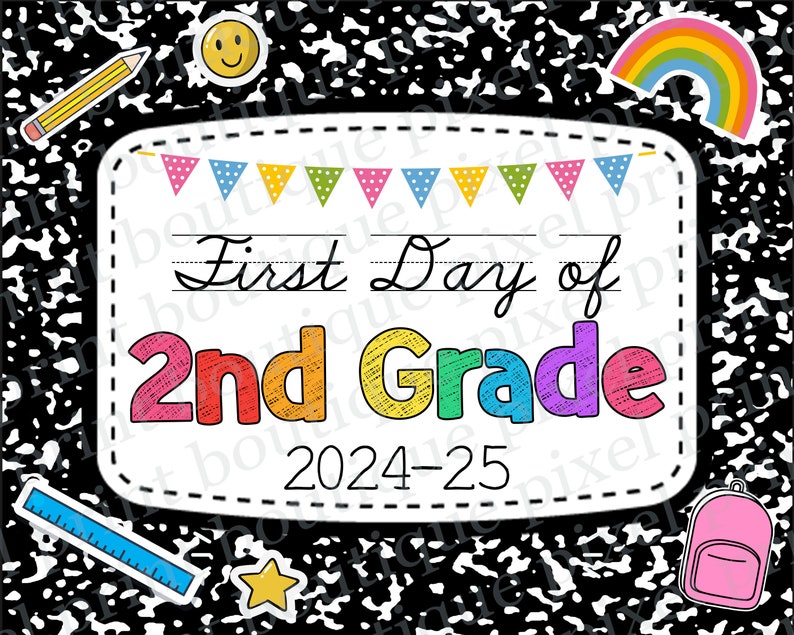 INSTANT DOWNLOAD First Day of 1st Grade Hello Goodbye Nailed It Goodbye ...