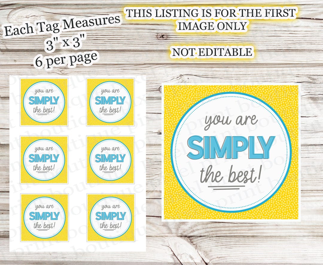 INSTANT DOWNLOAD You're Simply the Best Thank You All You Do ...