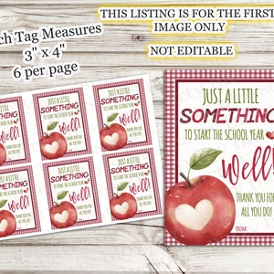 INSTANT DOWNLOAD Just A Little Something to Start the School Year Well ...