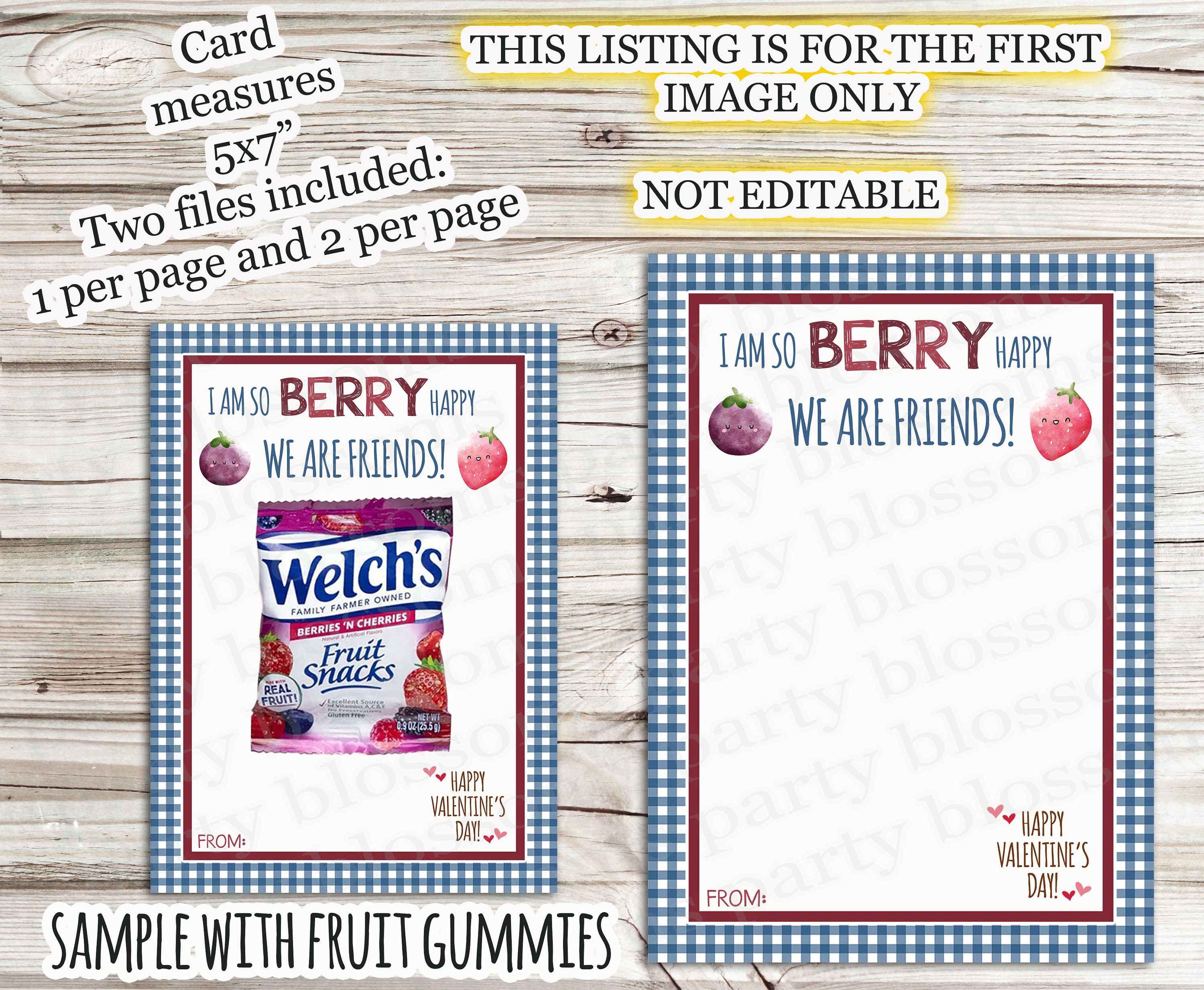 INSTANT DOWNLOAD: Printable I'm so Berry Happy We Are Friends Fruit ...