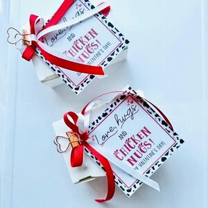 INSTANT DOWNLOAD Love Hugs and Chicken Nugs Happy Valentines Day 3.5x3 ...
