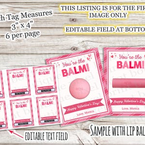 INSTANT DOWNLOAD Have A Chappy Valentine's Day Chap Stick Lip Balm Tag ...