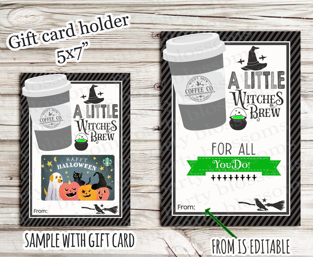 INSTANT DOWNLOAD Editable Printable Halloween A Little Brew Just for ...
