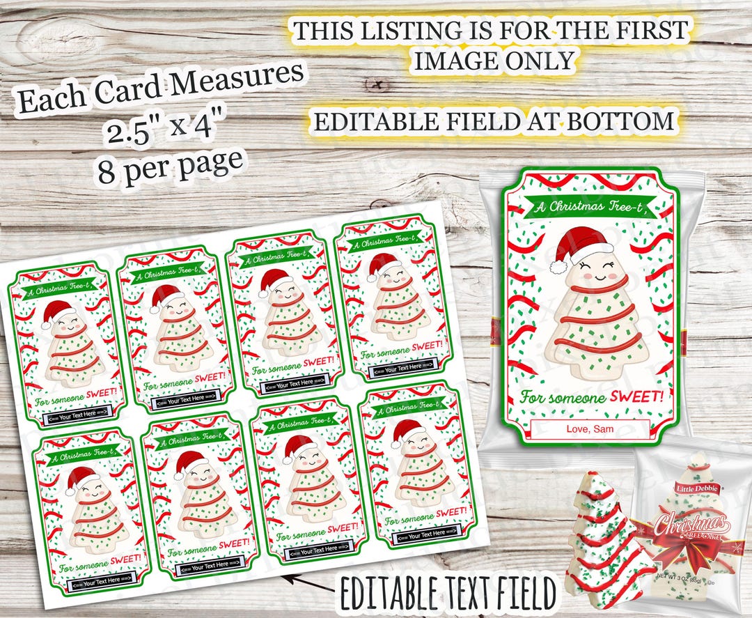 INSTANT DOWNLOAD PRINTABLE A Christmas Tree-t for Someone Sweet ...