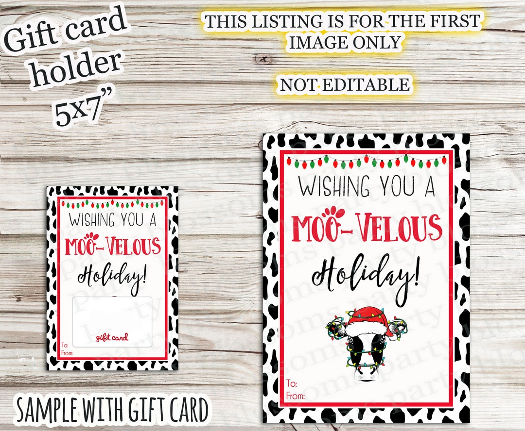 INSTANT DOWNLOAD Not Editable Wishing You A Moo-velous Marvelous ...