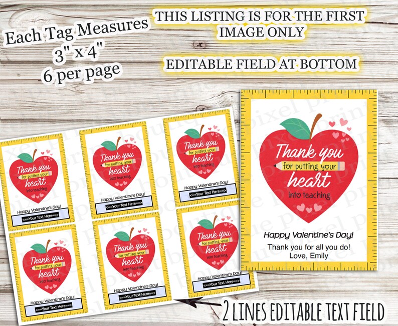 INSTANT DOWNLOAD EDITABLE Text Field Thank You for Putting Your Heart ...