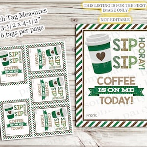 INSTANT DOWNLOAD Sip Sip Hooray Today First Day Coffee on Me Today ...