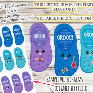 INSTANT DOWNLOAD Valentine You Croc, Croc My World, Friendship Crocs ...