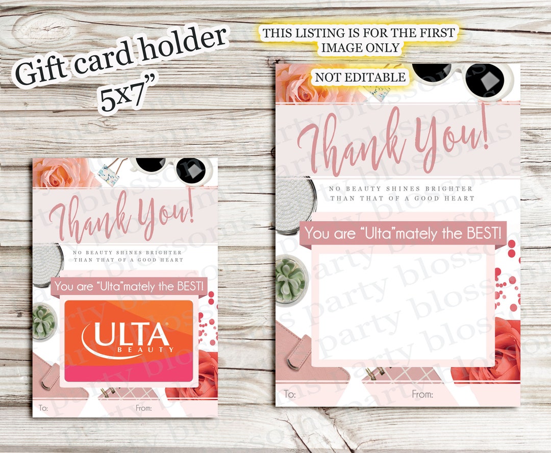 INSTANT DOWNLOAD: Thank You Ultimately the Best Teacher Ulta Gift Card ...