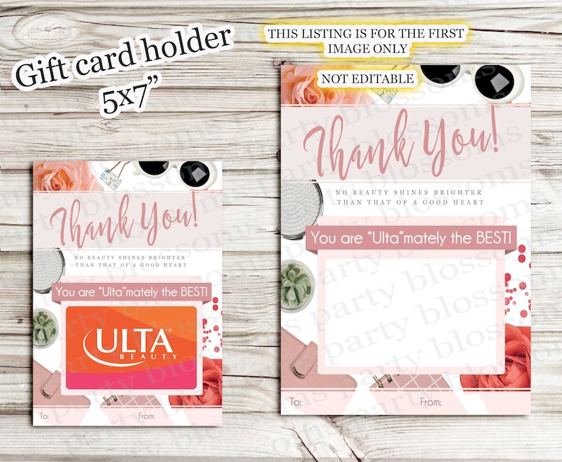 INSTANT DOWNLOAD: Thank You Ultimately the Best Teacher Ulta Gift Card ...