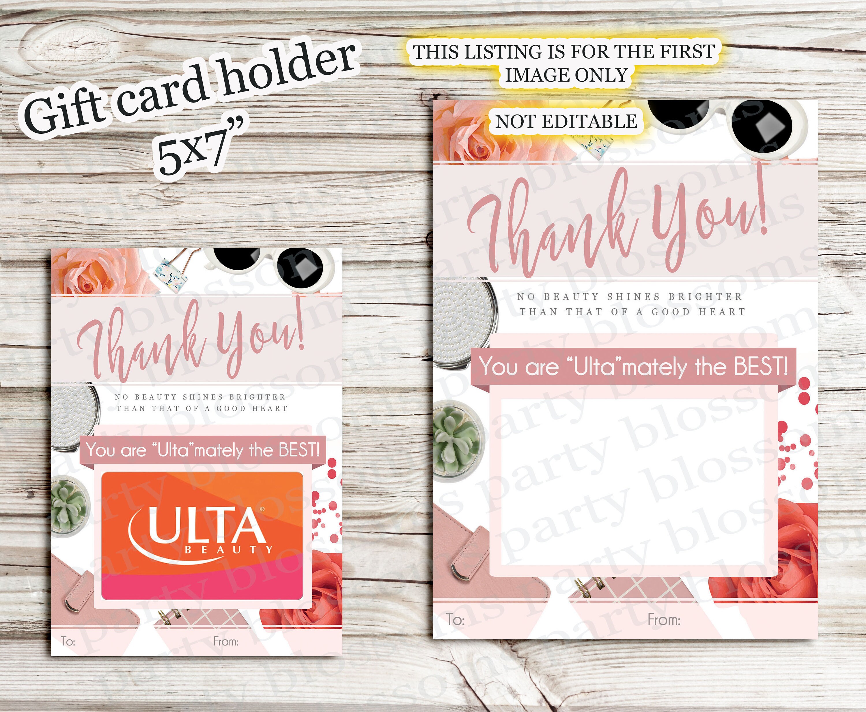 INSTANT DOWNLOAD: Thank You Ultimately the Best Teacher Ulta Gift Card ...