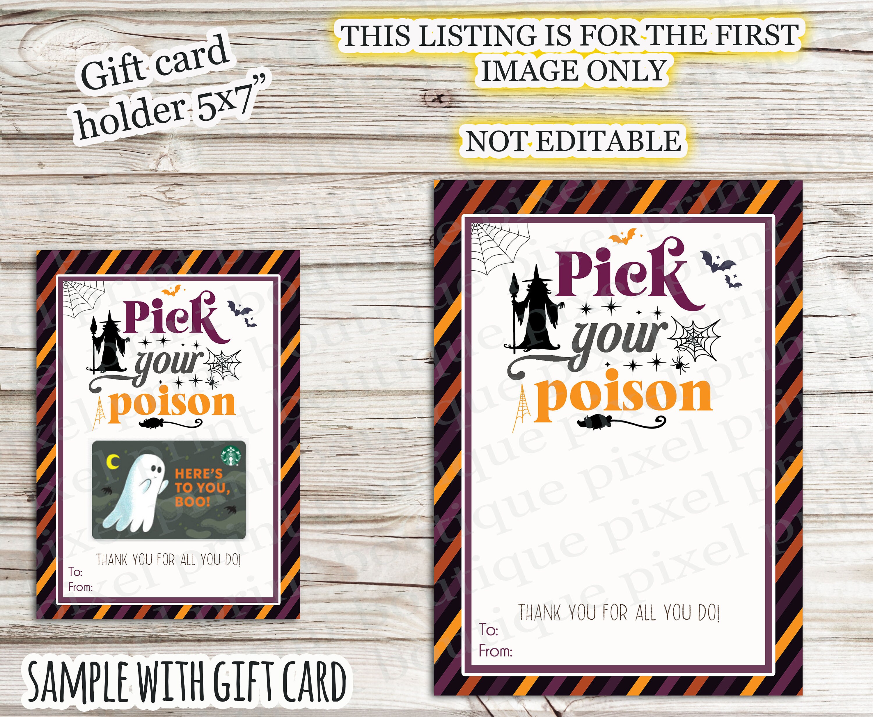 INSTANT DOWNLOAD Printable Thank You for All You Boo Do Halloween ...