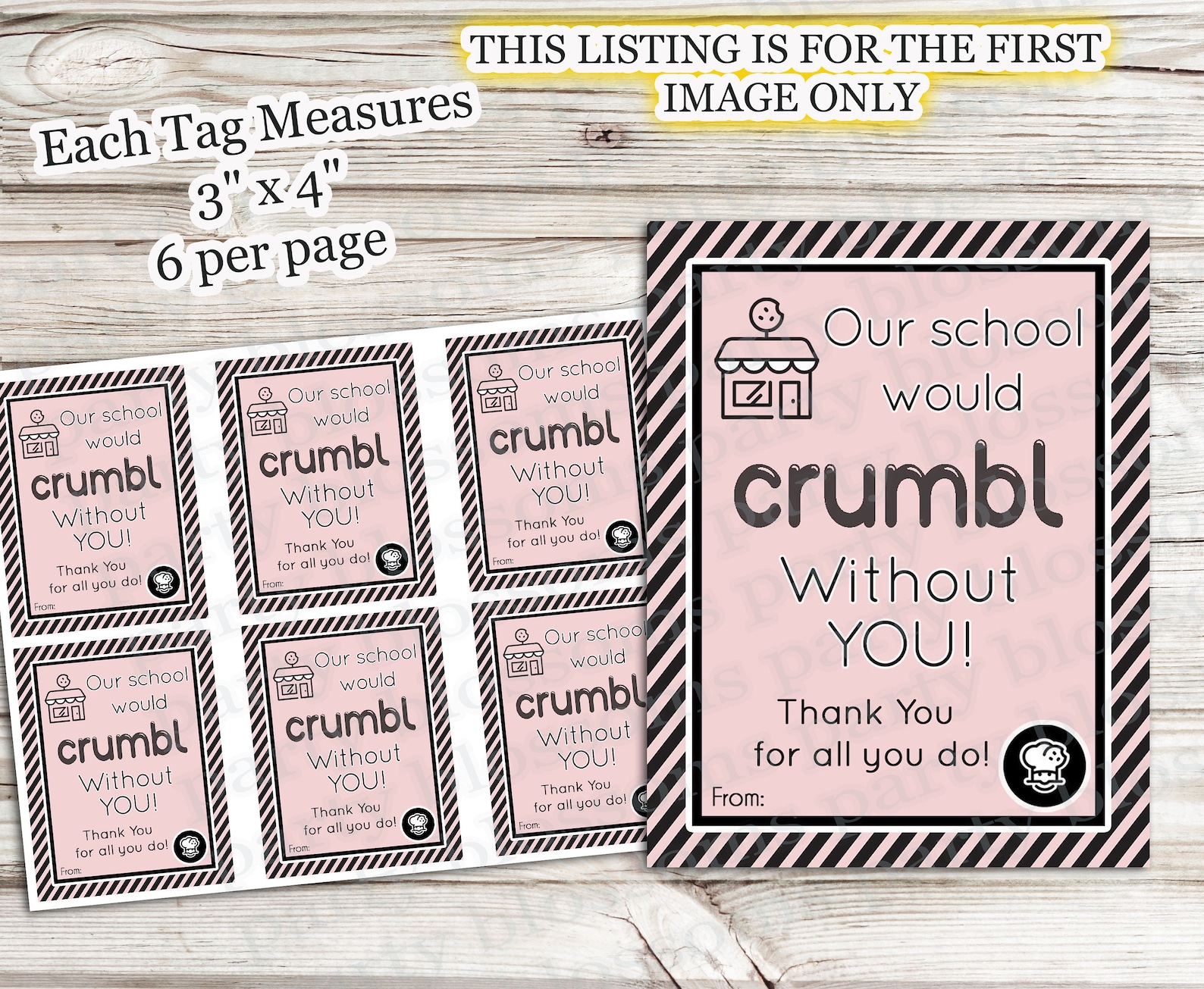 INSTANT DOWNLOAD Our School Would Crumbl Without You Thank You for All ...