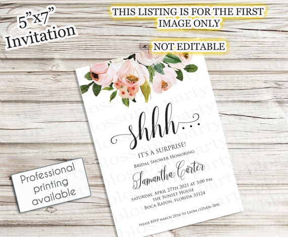 Shhh Surprise Bridal Shower Bold Surprise Invitations