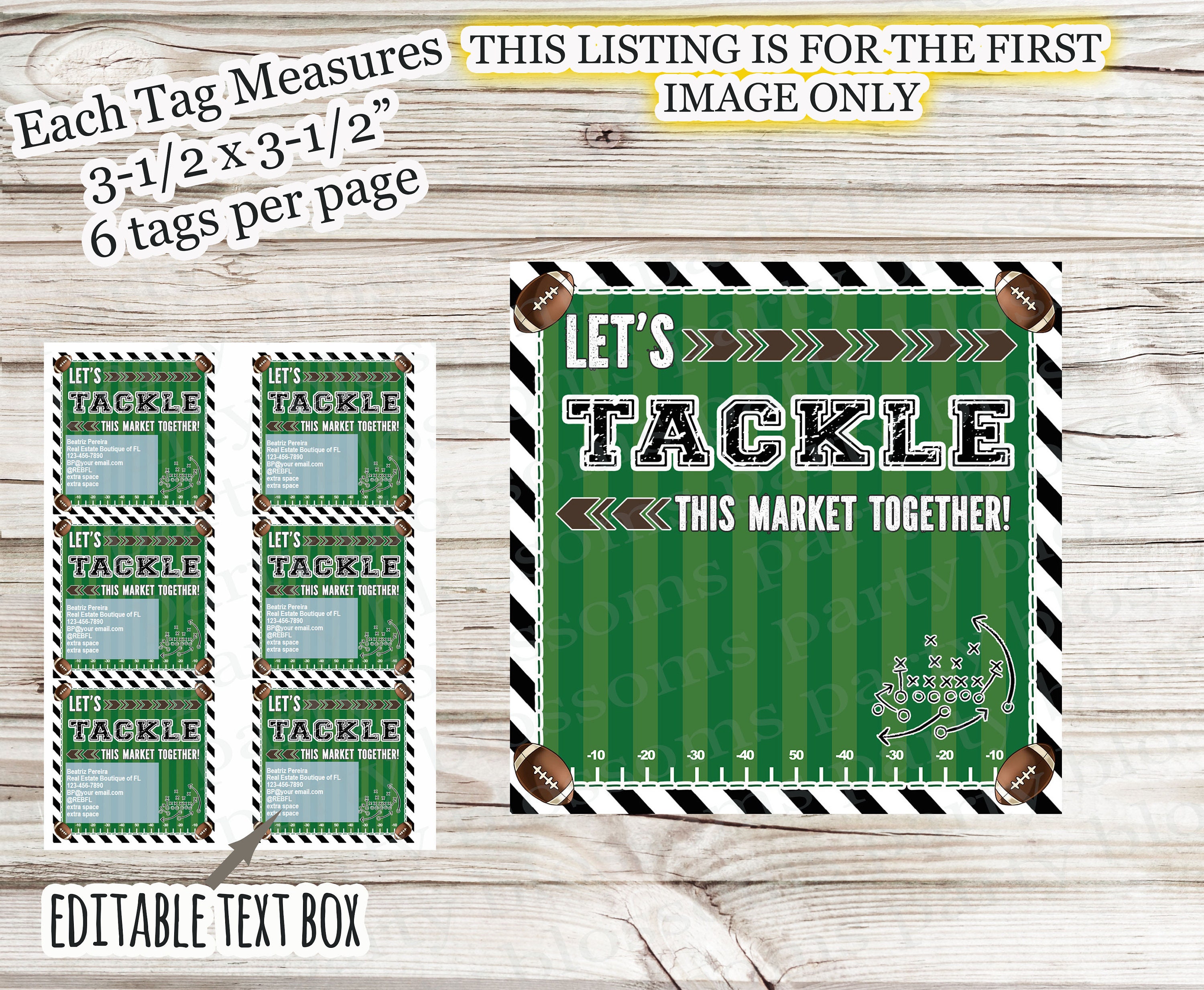 INSTANT DOWNLOAD Editable Let's Tackle This Market Together Marketing ...