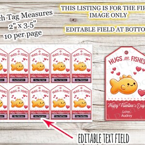 INSTANT DOWNLOAD: Printable Hugs and Fishes Goldfish Cracker Tag School ...