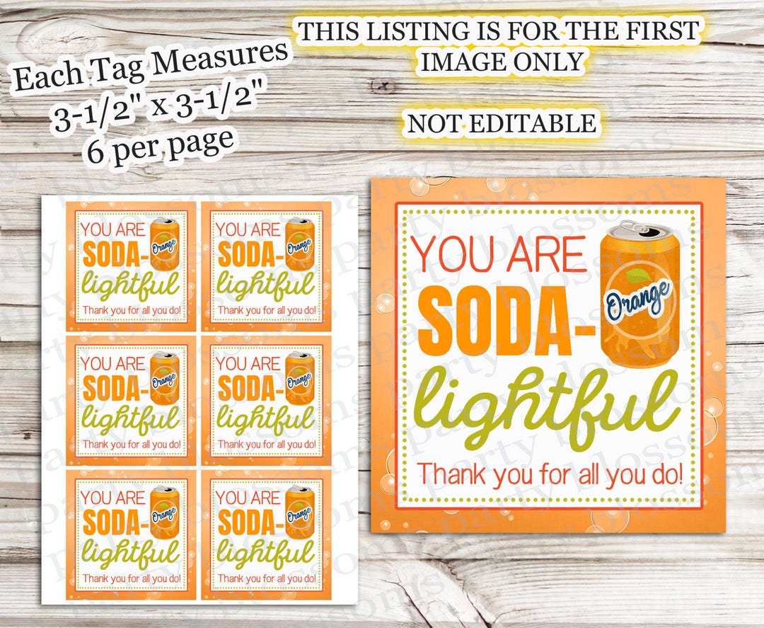 INSTANT DOWNLOAD You're Soda Lightful Amazing Thank You for All You Do ...