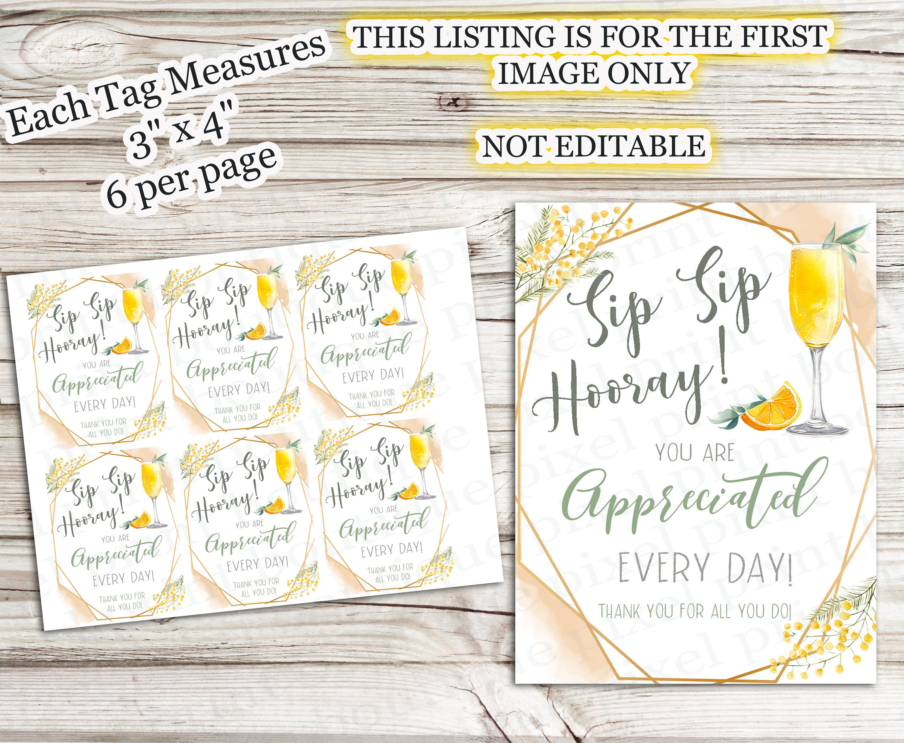 INSTANT DOWNLOAD Sip Sip Hooray You Are Appreciated Every Day Red Wine ...