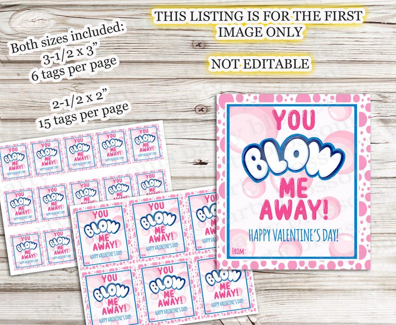 INSTANT DOWNLOAD Have A Chappy Valentine's Day Chap Stick Lip Balm Tag ...