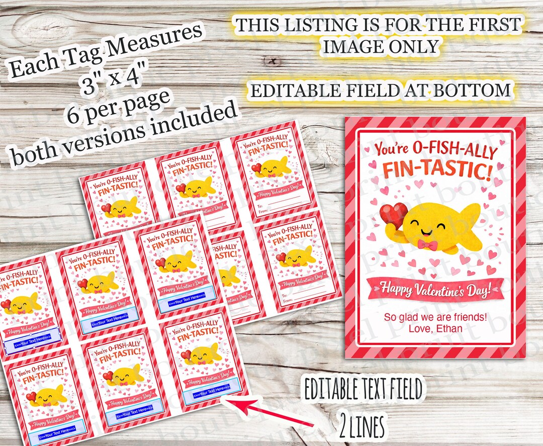 INSTANT DOWNLOAD: Printable You’re O-fish-ally Fin-tastic Goldfish ...
