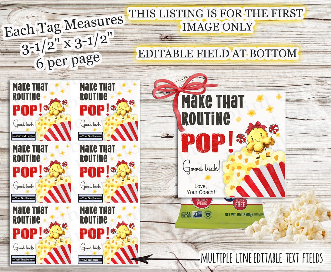 INSTANT DOWNLOAD Chip Chip Hooray Good Luck Today Dance Team Squad ...