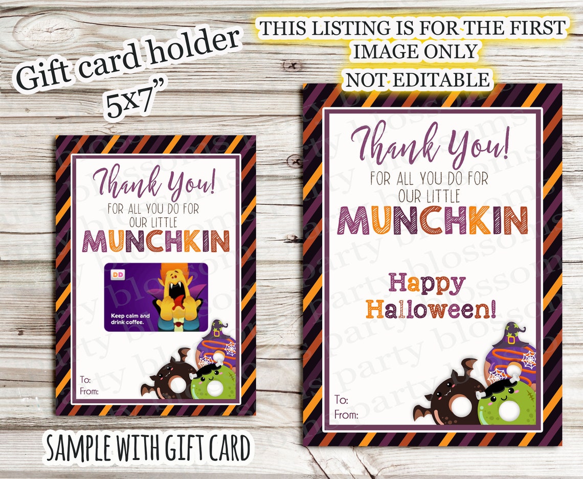 INSTANT DOWNLOAD Editable Printable Halloween Gift Card Holder Frankly ...
