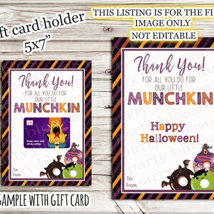 INSTANT DOWNLOAD Editable Printable Halloween Gift Card Holder Frankly ...