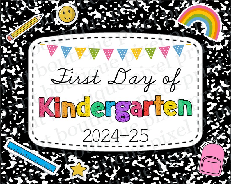 INSTANT DOWNLOAD First Day of 1st Grade Hello Goodbye Nailed It Goodbye ...