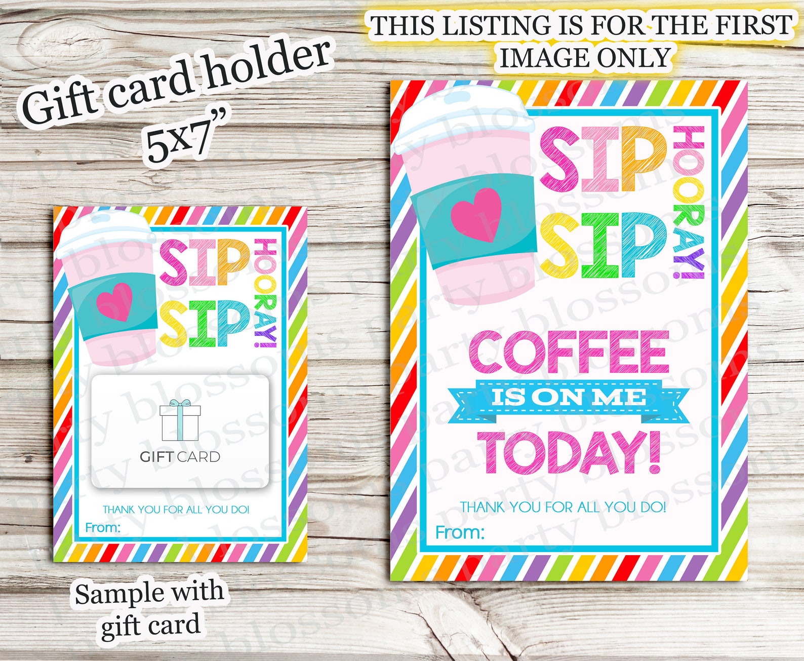 INSTANT DOWNLOAD Sip Sip Hooray Today First Day Coffee on Me Today ...