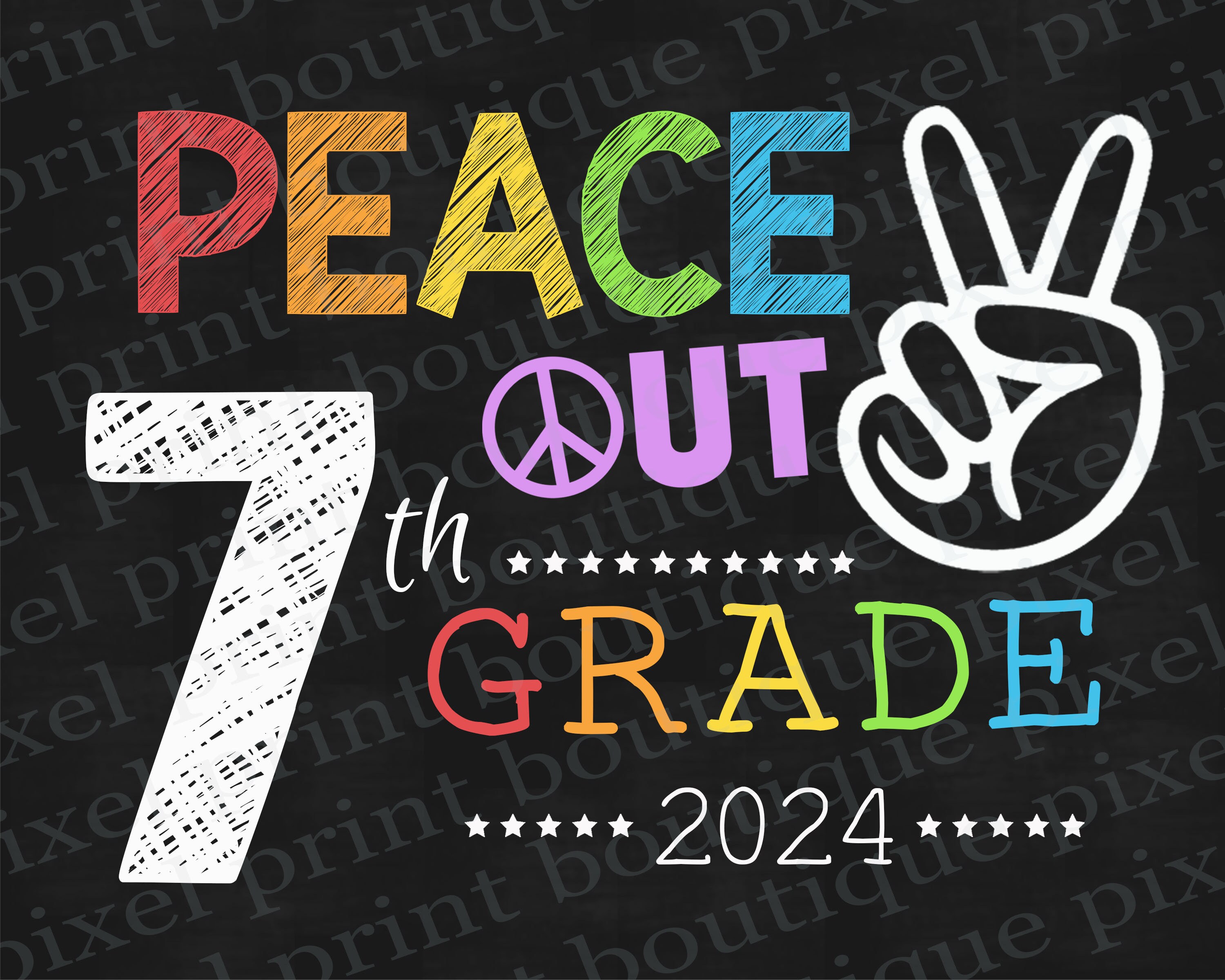 INSTANT DOWNLOAD Peace Out 5th Grade Hello Goodbye Nailed It Last Day ...