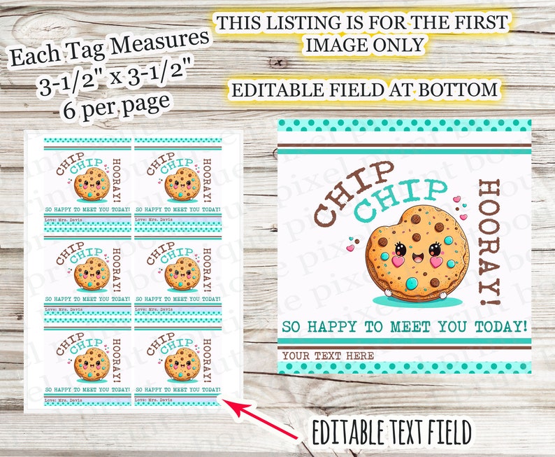 INSTANT DOWNLOAD Chip Chip Hooray so Happy to Meet You Today Welcome ...