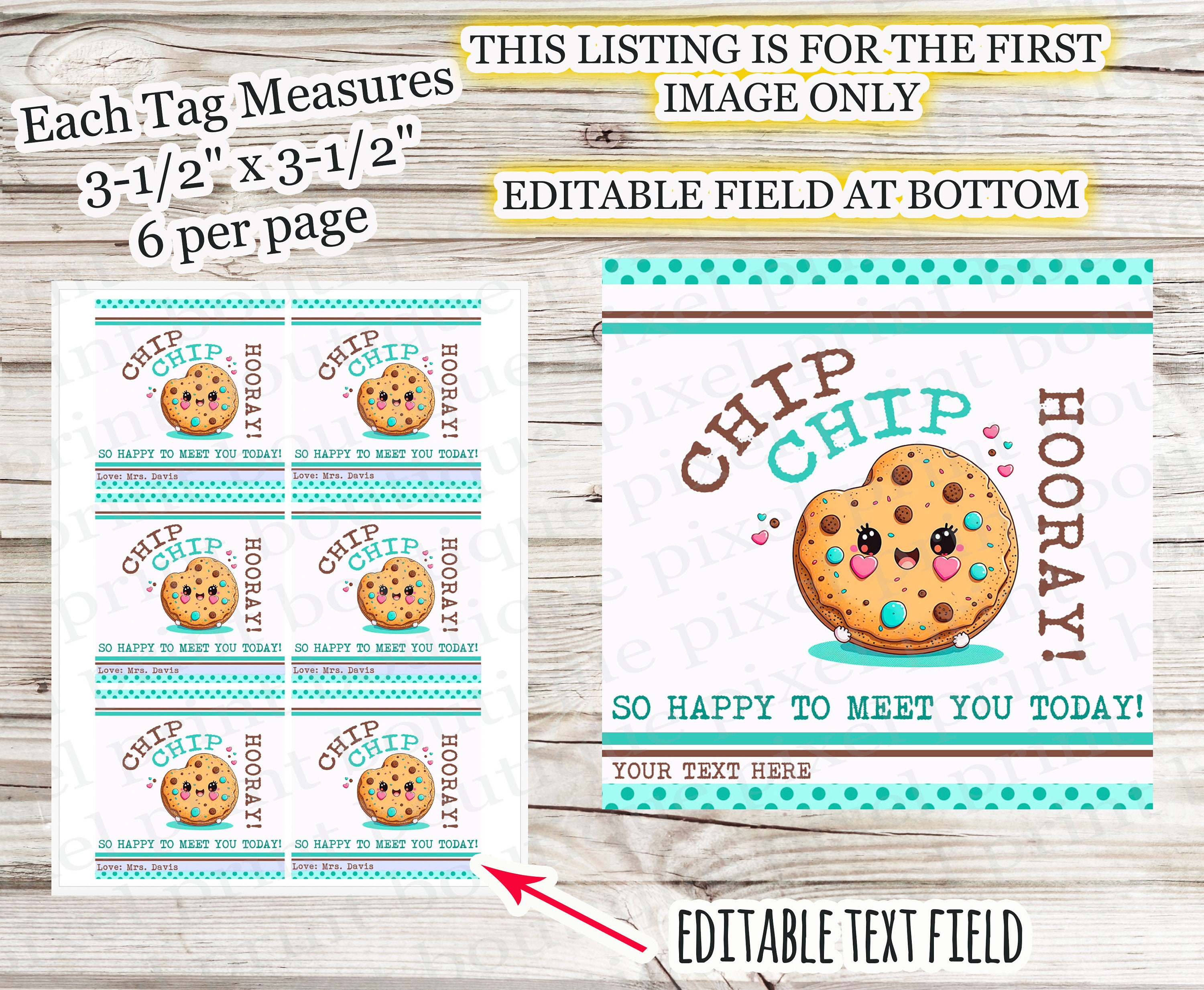 INSTANT DOWNLOAD Chip Chip Hooray so Happy to Meet You Today Welcome ...