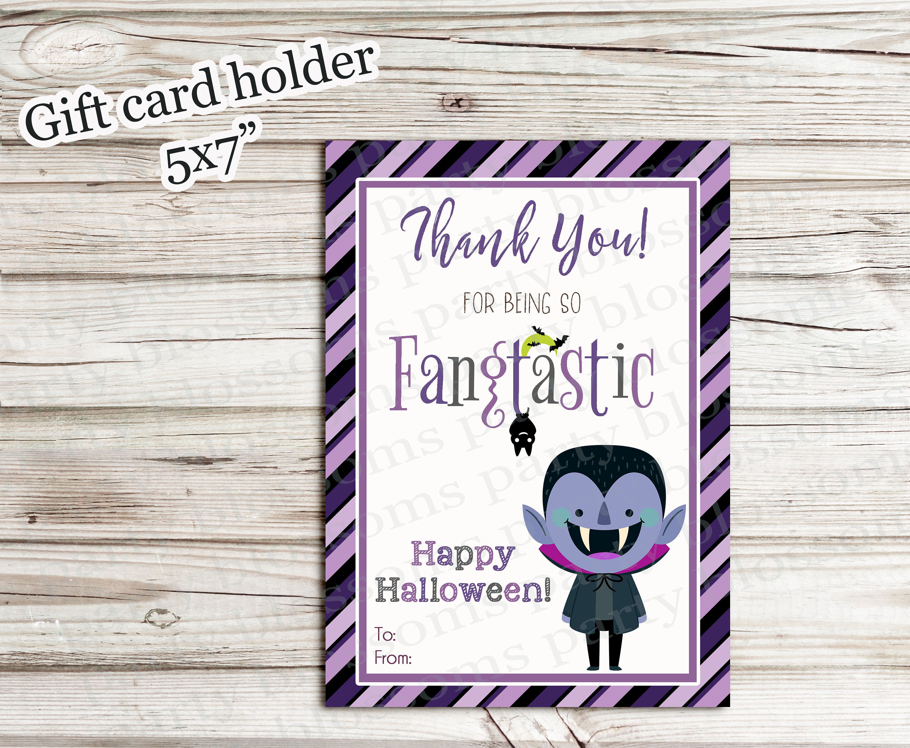INSTANT DOWNLOAD Editable Printable Halloween Gift Card Holder Frankly ...