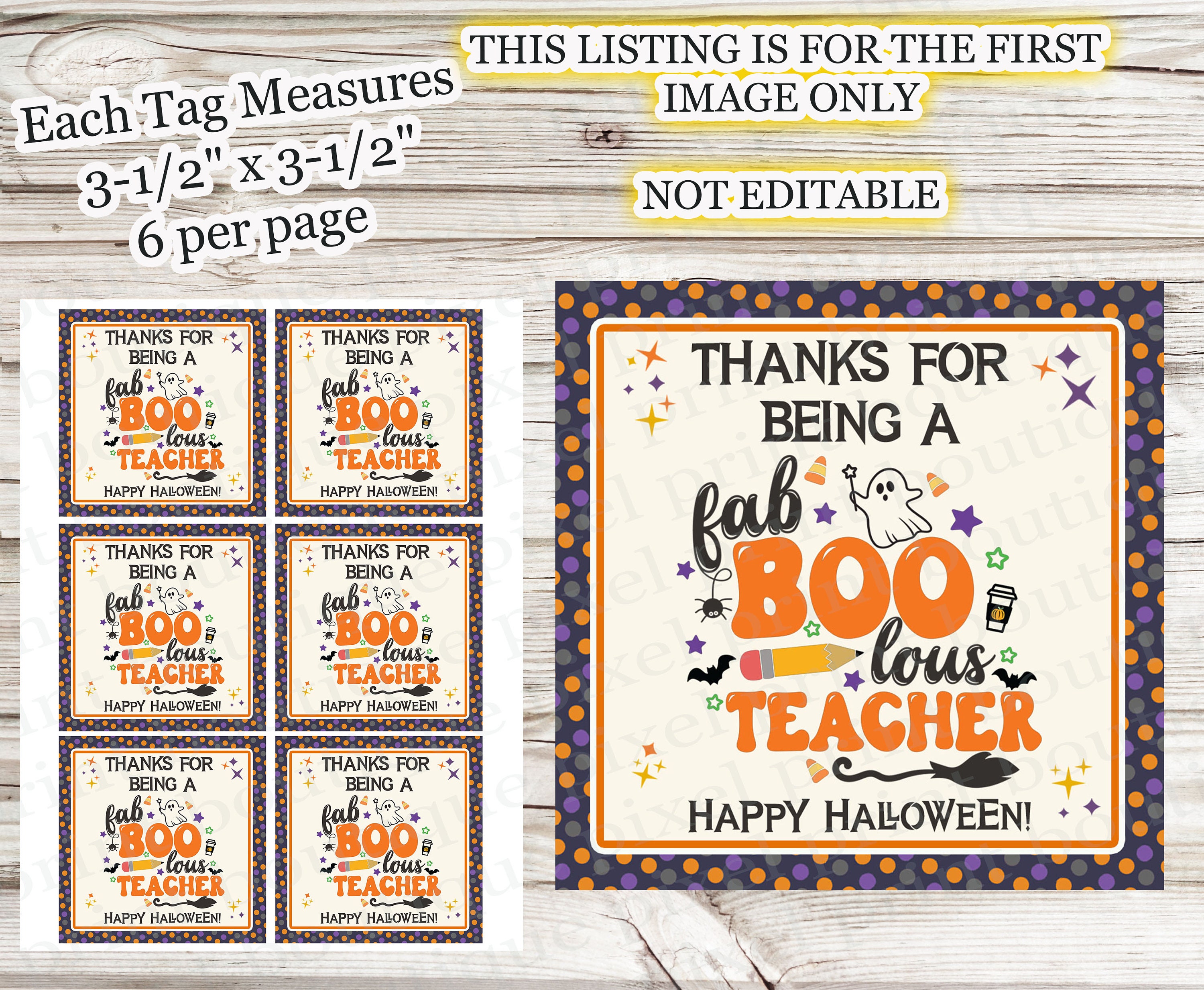 INSTANT DOWNLOAD Printable Halloween Thanks for Being a Faboolous ...