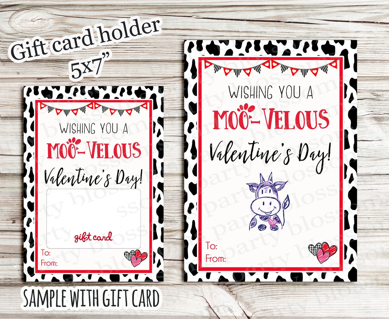 INSTANT DOWNLOAD Love Hugs Chicken Nugs Moo-velous Valentine's Day ...