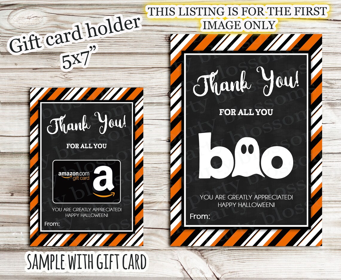 INSTANT DOWNLOAD Editable Printable Halloween Gift Card Holder Frankly ...